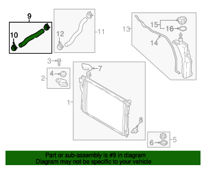2015-2020 Hyundai Radiator Coolant Hose 25414-B1000 | AutoNationParts.com