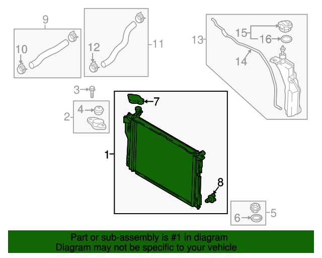 2017-2020 Genesis G80 Radiator Assembly 25310-D2100 | QuirkParts