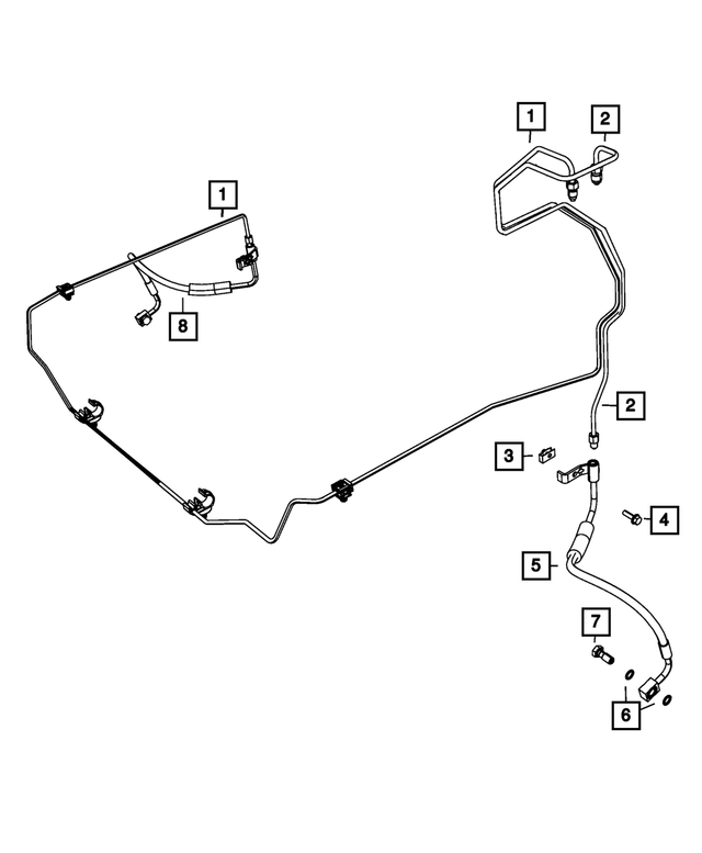 2018-2025 Jeep Wrangler Brake Hose 68307450AH | Mopar eStore