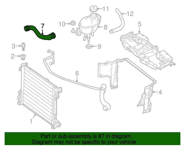 2017-2020 Mercedes-Benz SLC 43 AMG® Radiator Hose 172-501-16-00 | MB ...