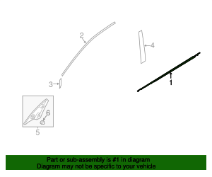 2017-2021 Subaru Belt Weather-Strip 61280FL000 | Subaru Parts Store