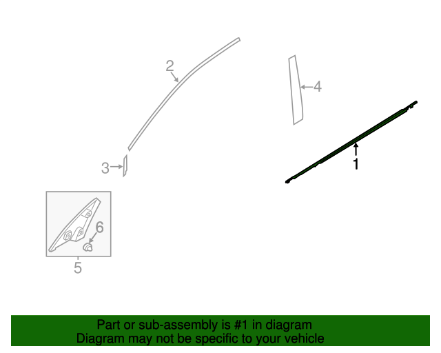 2017-2023 Subaru Belt Weather-Strip 61280FL020 | Subaru Parts Store