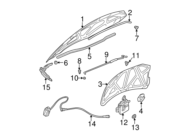 2001-2010 Mopar Support Rod Clip 6506223AA | TascaParts.com