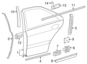 2000-2006 Mercedes-Benz Door Seal 220-730-03-78 | AutoNationParts.com