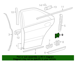 008-988-21-78 - Door Molding Clip 1996-2009 Mercedes-Benz | Mercedes ...