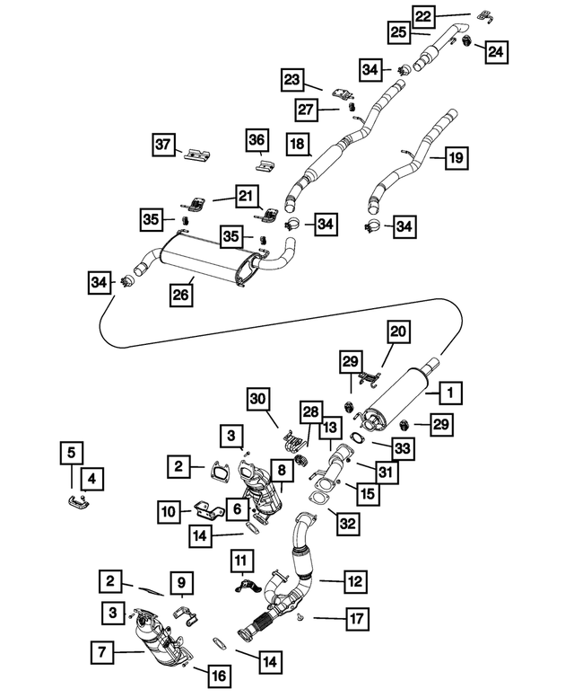 2022-2024 Ram Catalytic Converter 68508658AA | Mopar eStore
