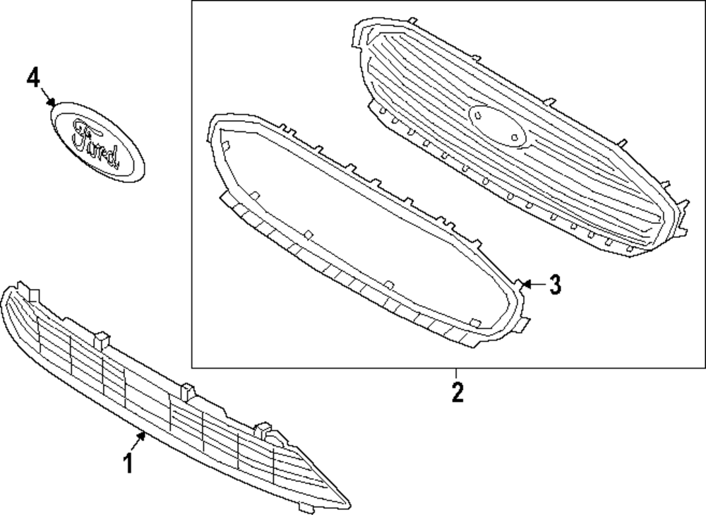 KT1Z-17E810-AA - High-Quality Lower Grille for 2019-2023 Ford Transit ...