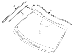 86137-P2000 - Side Molding Retainer Bracket 2021-2023 Kia Sorento | Kia ...