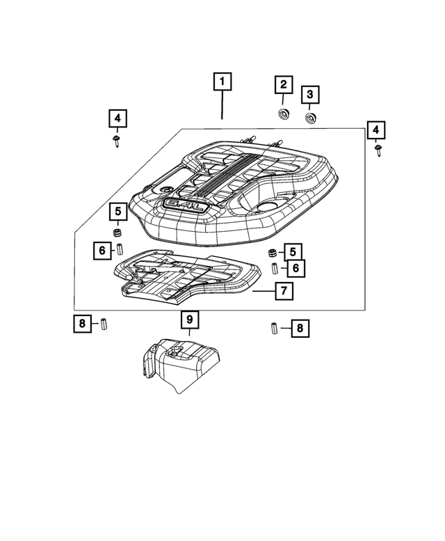 MOPAR ENGINE COVER - 68477464AB - 68477464AB | Mopar Online Parts