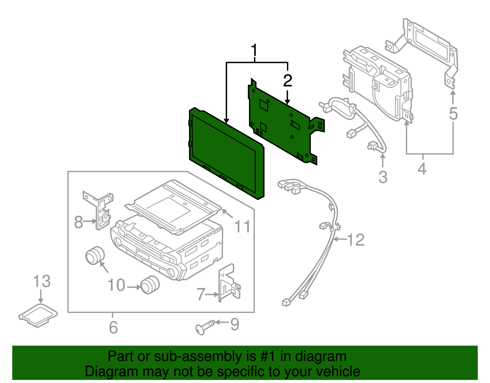 2016-2017 Kia K900 | Display Unit | 96525-3TAB0 | Kia Auto Parts