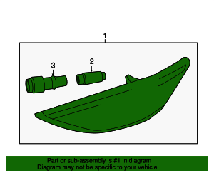 2012-2016 Porsche Side Marker Lamp 991-631-157-03 | Sunset Porsche Parts