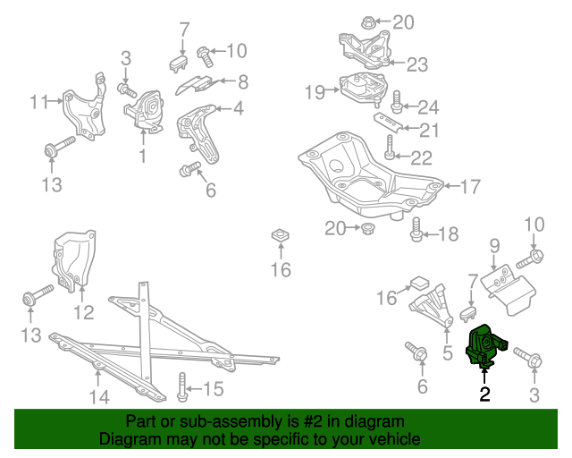 8R0-199-381-Q - Motor Mount 2013-2017 Audi | Audi OEM Parts