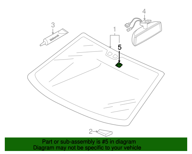 2004-2006 Volkswagen Phaeton Mirror Inside Retainer Plate 3D0-845-543 ...