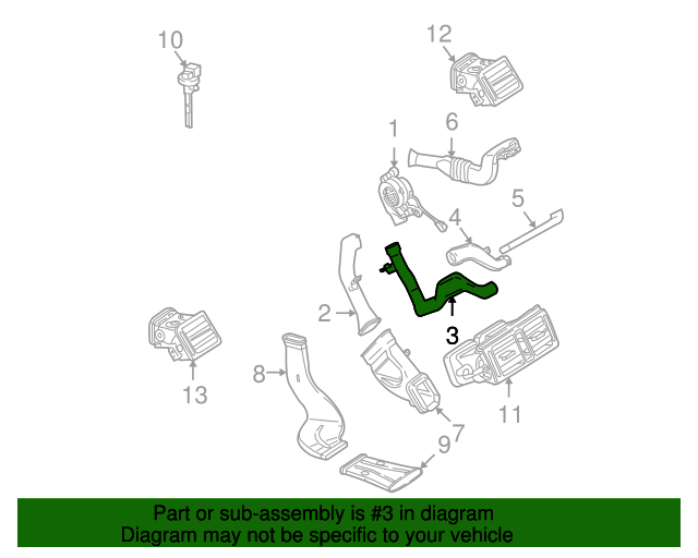 204-832-06-45 - Duct 2008-2015 Mercedes-Benz | Mercedes-Benz USA Parts