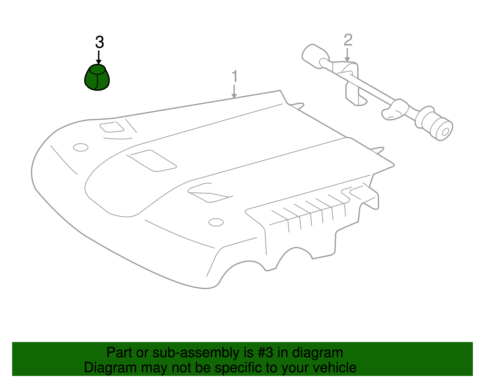 2007-2009 Toyota FJ Cruiser Engine Cover Nut 90176-06023 | Toyota Parts ...