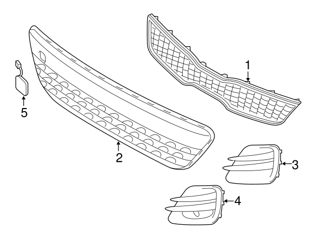 2015-2017 Kia Rio Lower Grille 86525-1W700 | Kia Parts Online