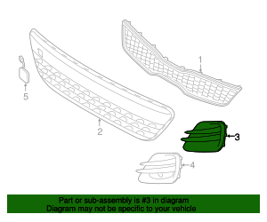 2015-2017 Kia Rio Lower Grille 86524-1W700 | TascaParts.com