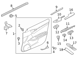 83508-TBG-A00 - Bracket Pull Pocket - 2018-2020 Honda Civic | Honda ...