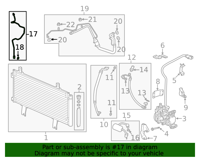 80341-TVA-A01 - Front AC Line 2018-2022 Honda Accord | Honda Parts Online