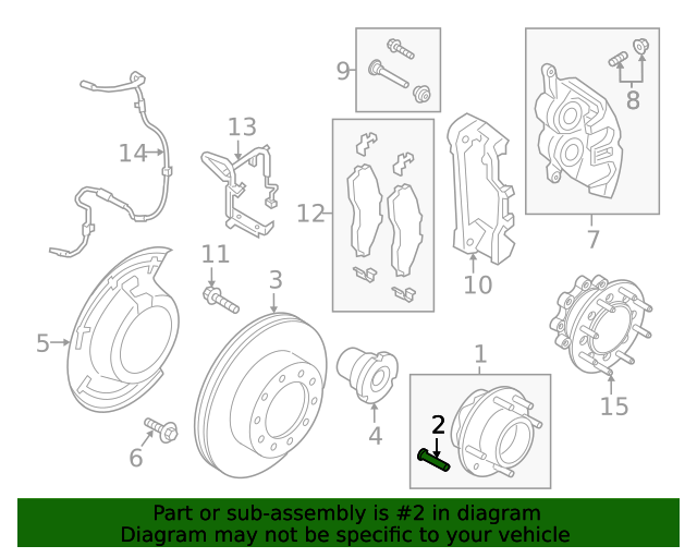 2018-2022 Ford F-250 Super Duty Wheel Stud 5C3Z-1107-BA | OEM Parts Quick
