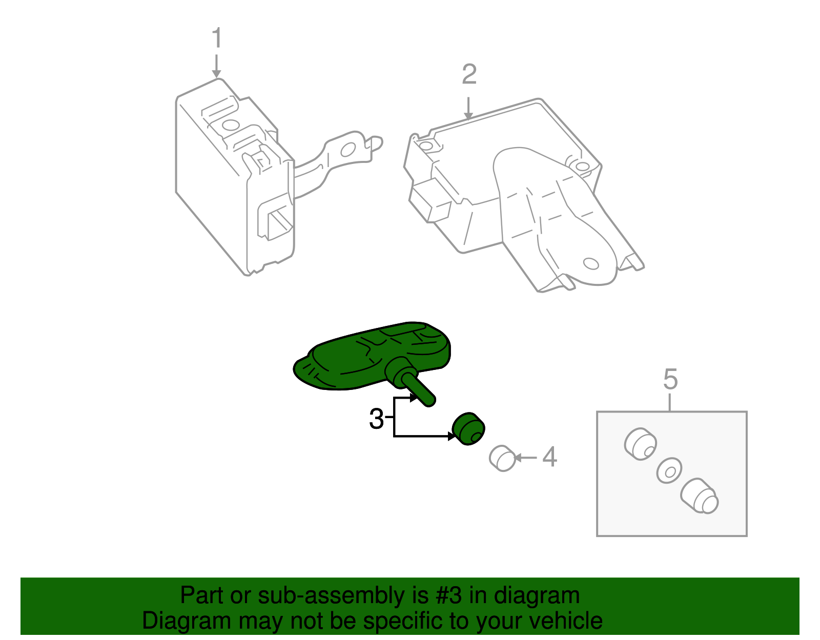 OEM 2016-2021 Toyota Tire Pressure Monitoring System Sensor 42607-48010 ...