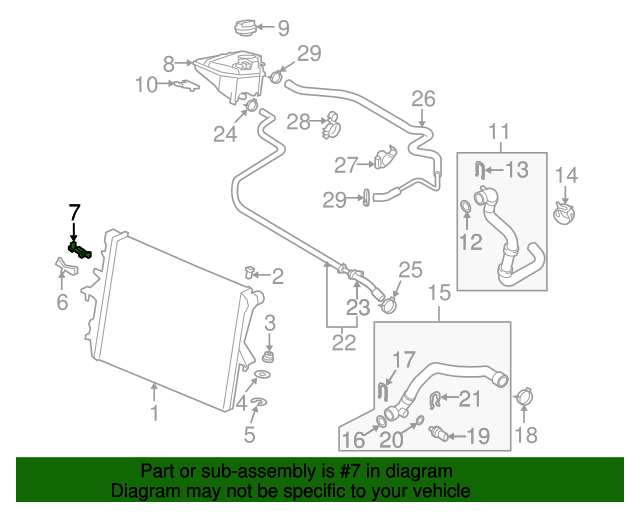 2007-2015 Audi Q7 Radiator Bracket 7L0-805-517 | Audi USA Parts