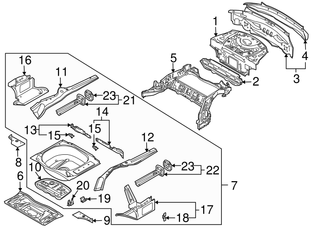 41-12-7-128-978 - Front Support - 2004-2010 BMW | BMWPartsHub