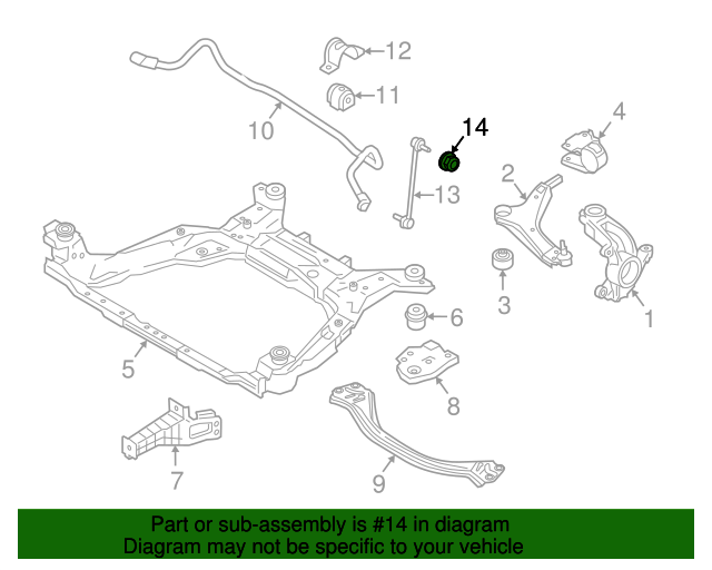 1999-2020 Volvo Stabilizer Link Nut 985930 | TascaParts.com