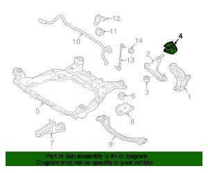 2015-2018 Volvo Lower Control Arm Rear Bushing - Driver's Side (LH ...