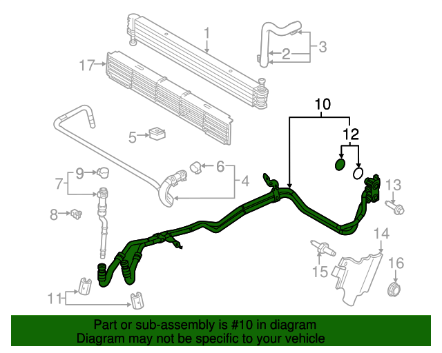 2011-2012 Ford F-150 Cooler Pipe BL3Z-7R081-B | OEM Parts Online