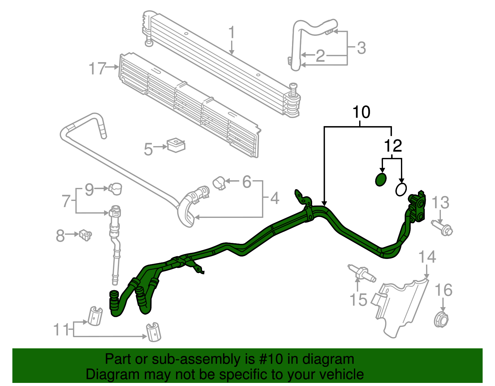 2012-2014 Ford F-150 Cooler Pipe CL3Z-7R081-A | OEM Parts Online