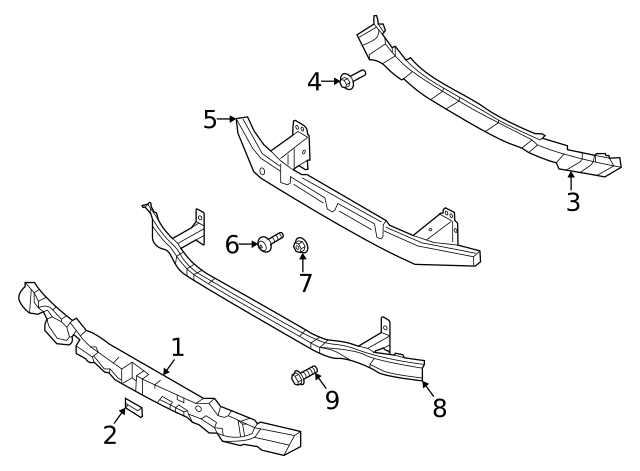Hyundai - 64900-T1100 - Impact Bar - 2021-2024 Genesis G80 | OEM ...