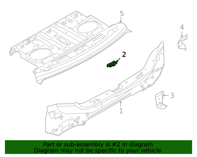 2020-2024 Nissan Sentra Rear Body Panel Upper Retainer H5240-6LBMA ...