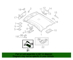 1999-2010 BMW Map Lamp 63-31-6-962-046 | BMWPartsDirect.com