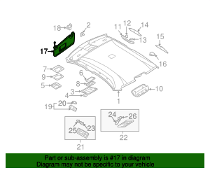 51162699048 - 2000-2003 BMW Sun-Visor (51-16-2-699-048) | BMW of South ...