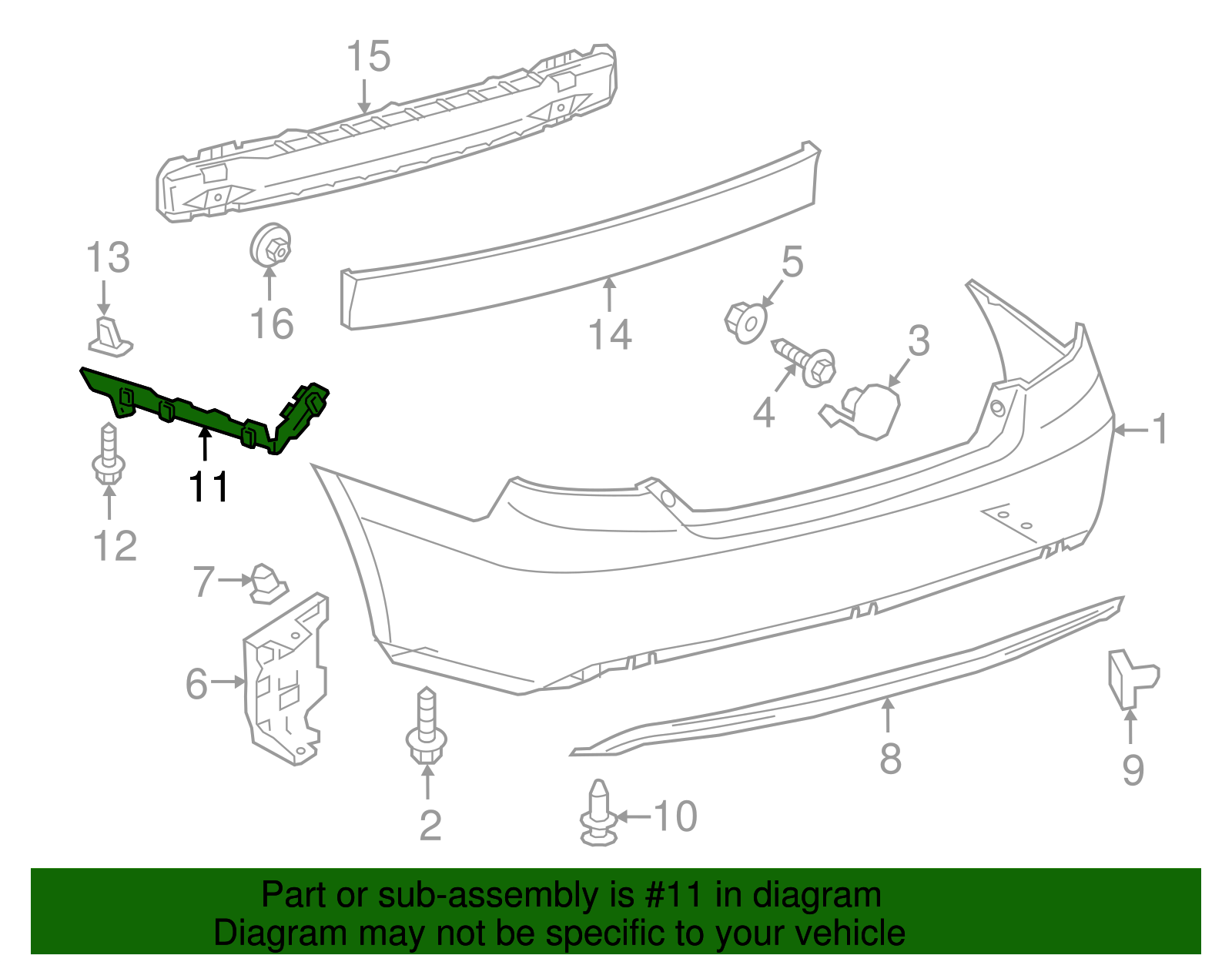 2015-2017 Toyota Camry Side Retainer 52576-06140 | Toyota San Diego Parts