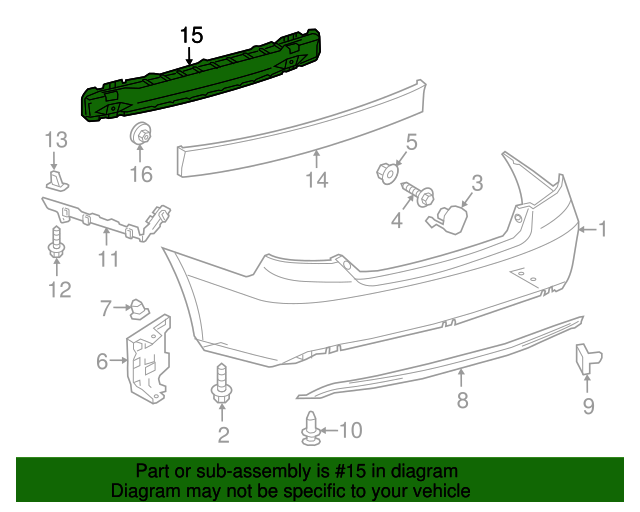 2012-2017 Toyota Camry Impact Bar 52171-06130 | OEM Parts Online