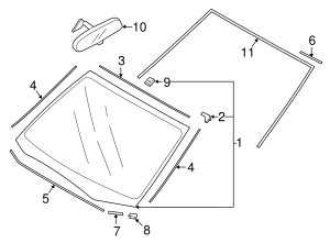 2017-2024 Subaru Reveal Molding 65058FL01A | Subaru Parts Store