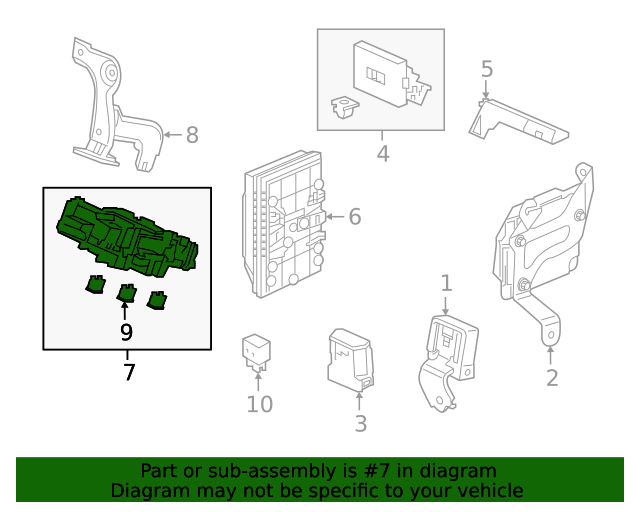 38200-TJB-A11 - Fuse Box 2019-2021 Acura RDX | AutoNation Parts