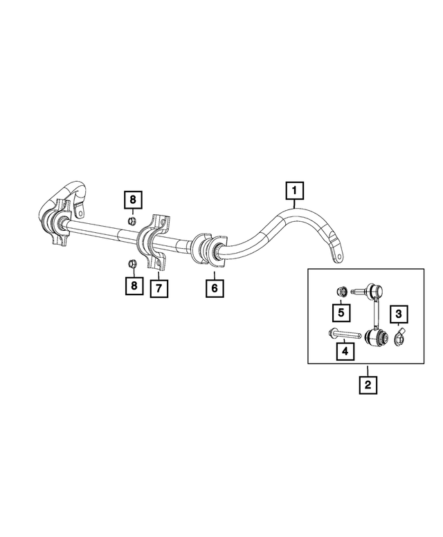 2016-2025 Mopar OEM NEW 2016-2019 Mopar Jeep Grand Cherokee Stabilizer ...
