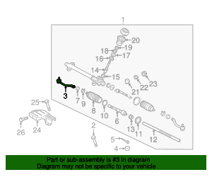 Genuine Outer Tie Rod for 2011-2017 Hyundai | Part# 56820-3X000 ...