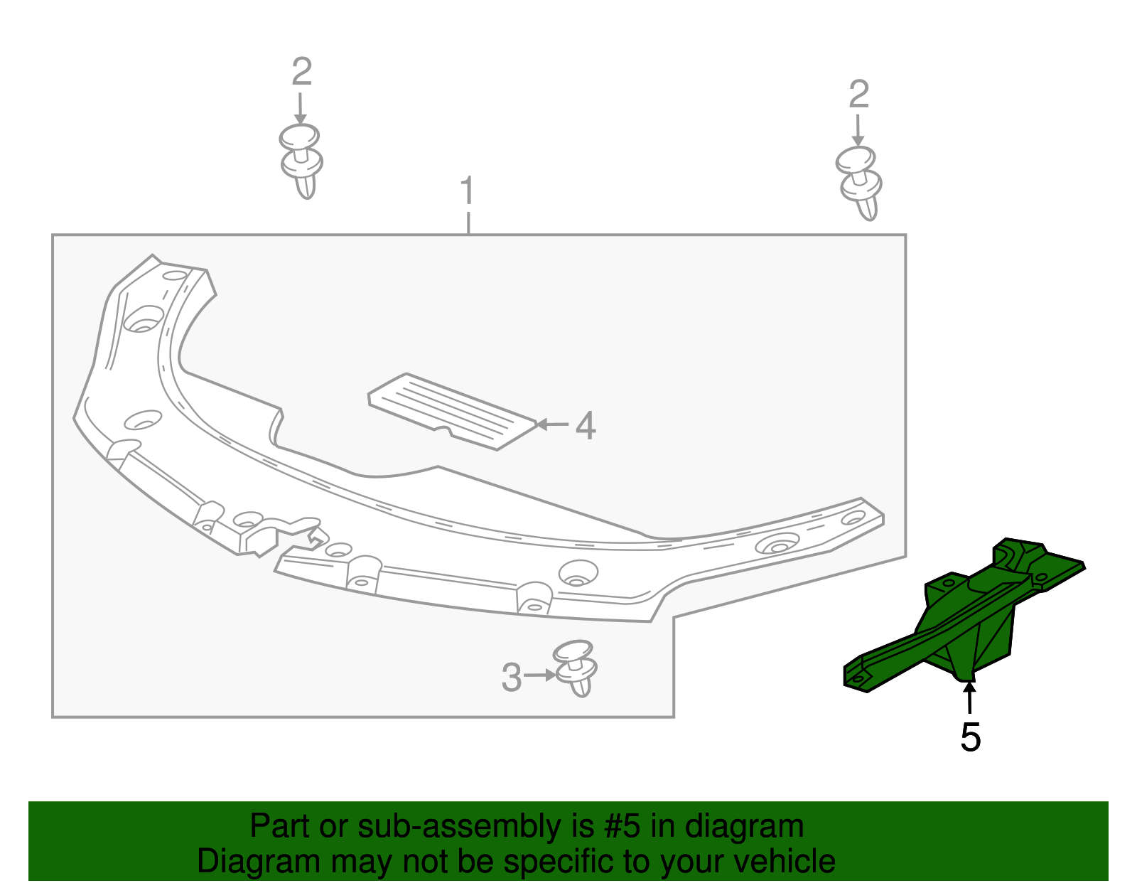 OEM GM Passenger Side Front Compartment Side Sight Shield For 2010-2016 ...