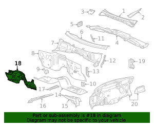 2021-2024 GM Dash Panel Outer Insulator 84880644 GM | GMPartsDirect.com