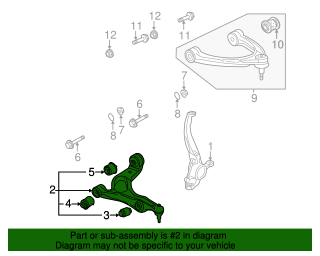 2011-2017 Volkswagen Touareg Lower Control Arm 7P0-407-151-E | OEM ...