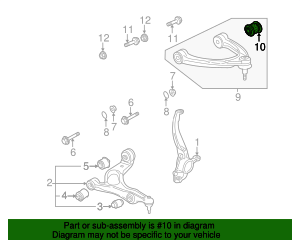 7P0-407-077 - Upper Control Arm Bushing 2011-2017 Volkswagen Touareg ...