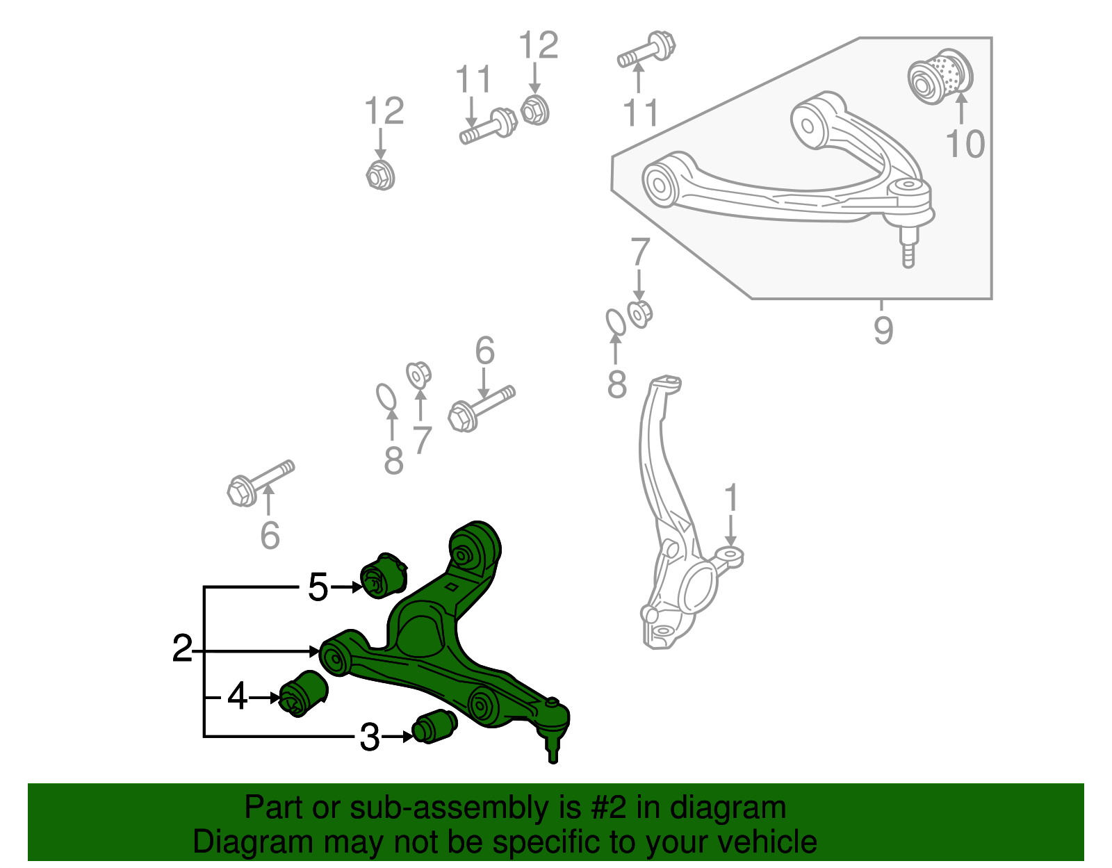 2011-2017 Volkswagen Touareg Lower Control Arm 7P0-407-151-E | VW ...
