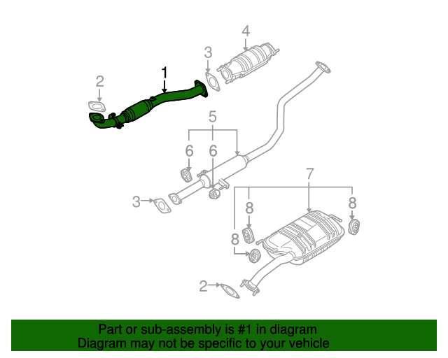 2004-2009 Kia Front Pipe 28610-2F350 | OEM Parts Online