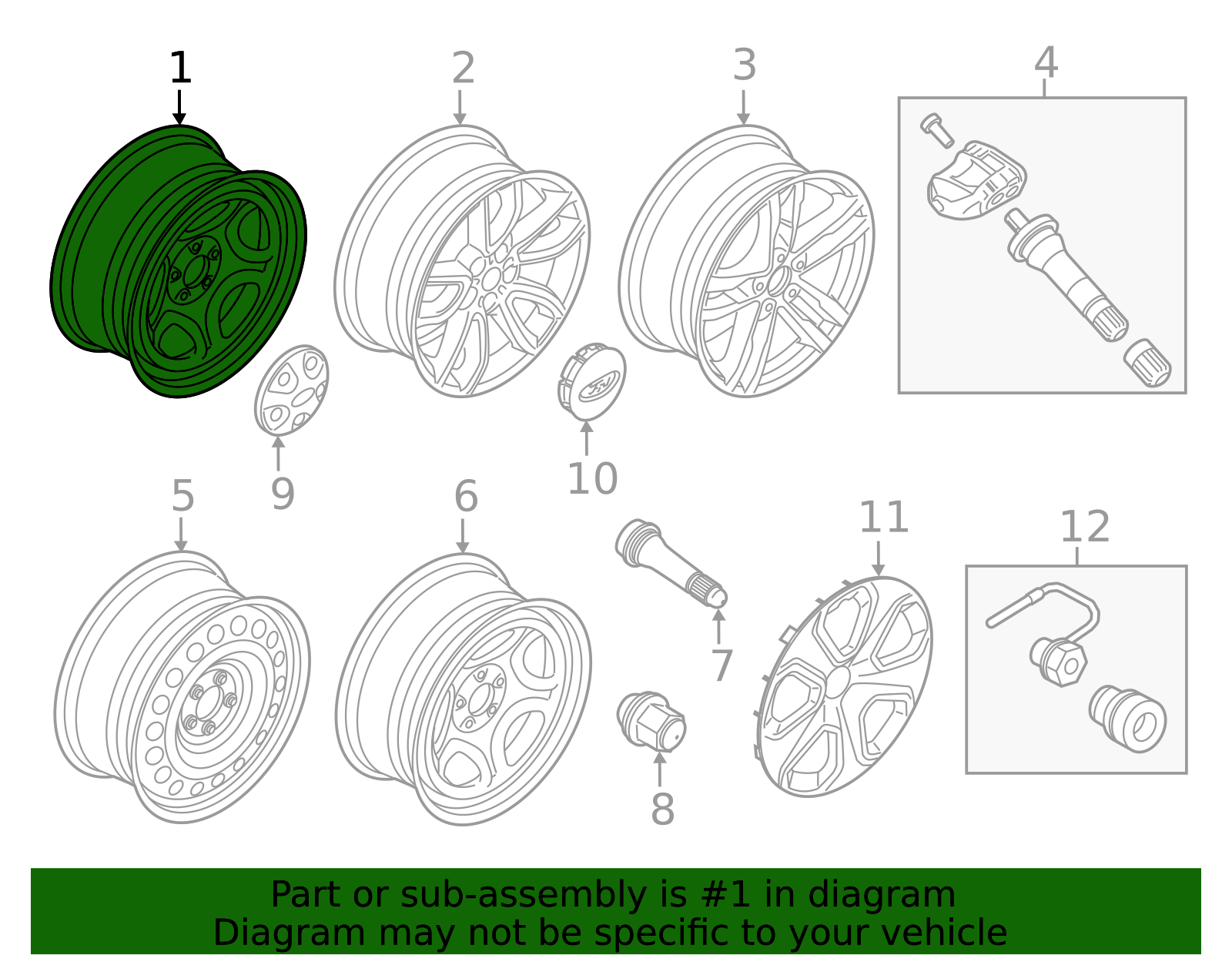 LB5Z-1015-B - 18" x 8" Black Steel Wheel - 2020+ Explorer Police ...