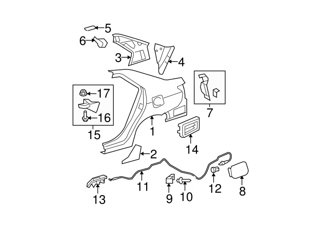 61601-52350 - Quarter Panel 2007-2012 Toyota Yaris | Bam Wholesale Parts