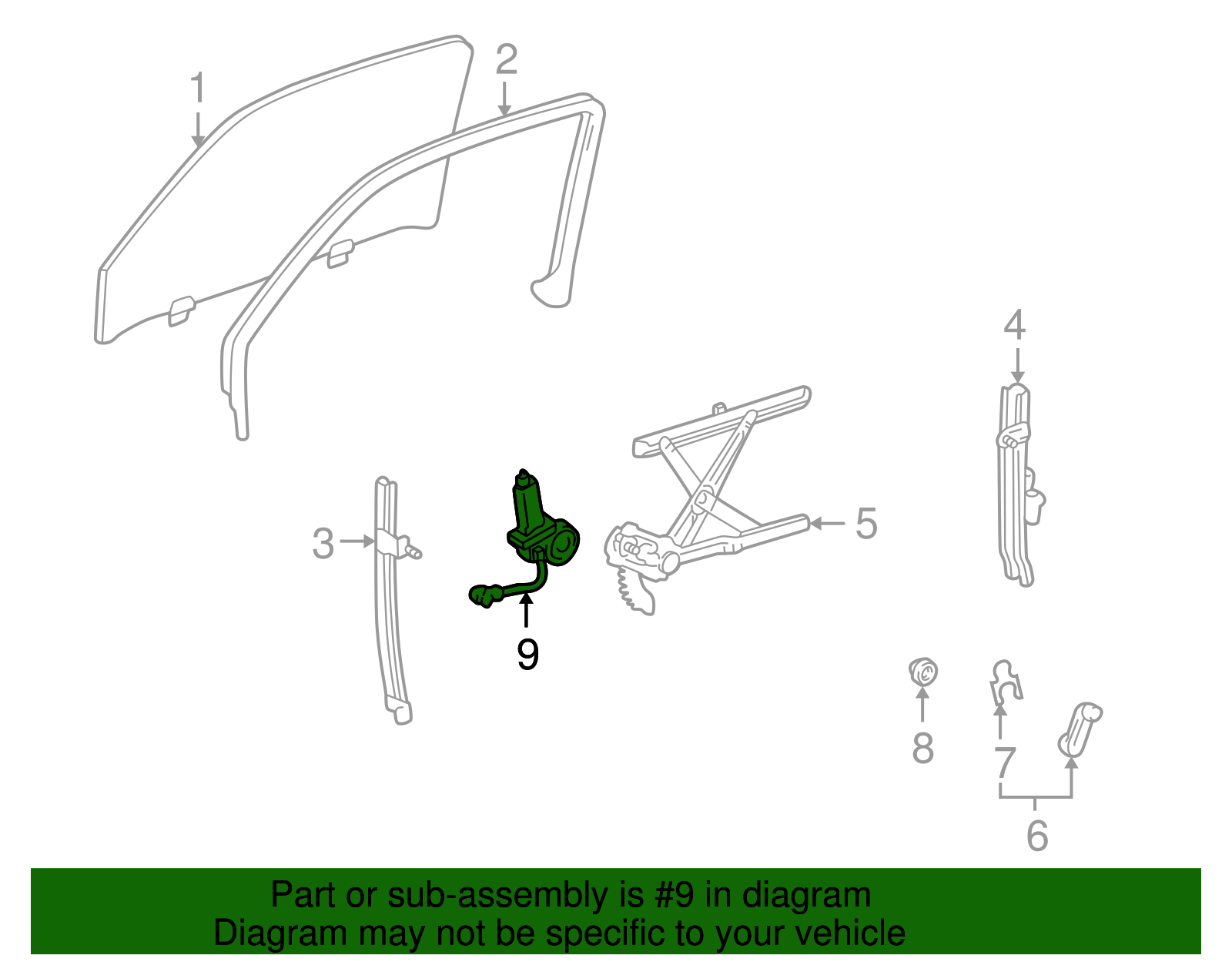 1995-2004 Toyota Tacoma Window Motor 85720-35040 | Toyota Parts Center